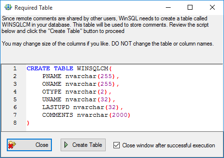 Creating a remote comment